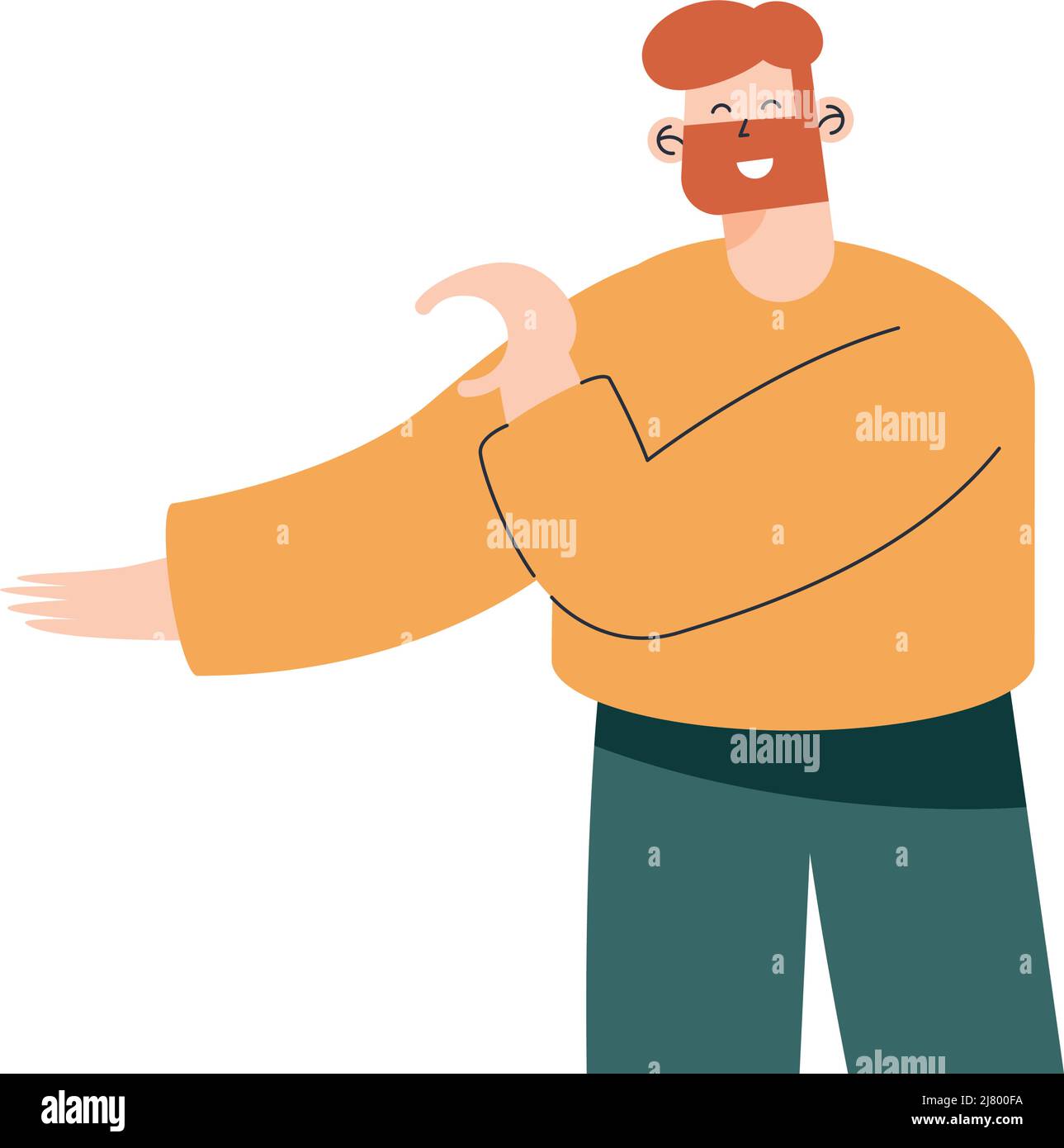 young man bearded character character Stock Vector Image & Art - Alamy