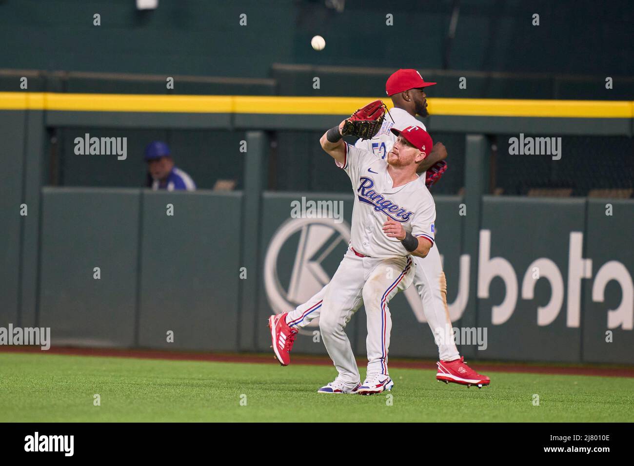 Dallas TX, USA. 10th May, 2022. Texas right fielder Kole Calhoun (56 ...