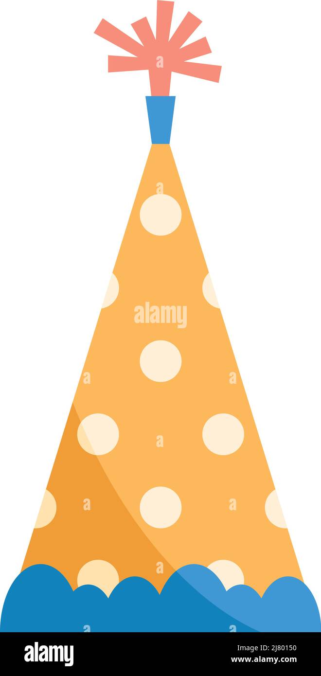 yellow birthday hat cone icon Stock Vector Image & Art - Alamy