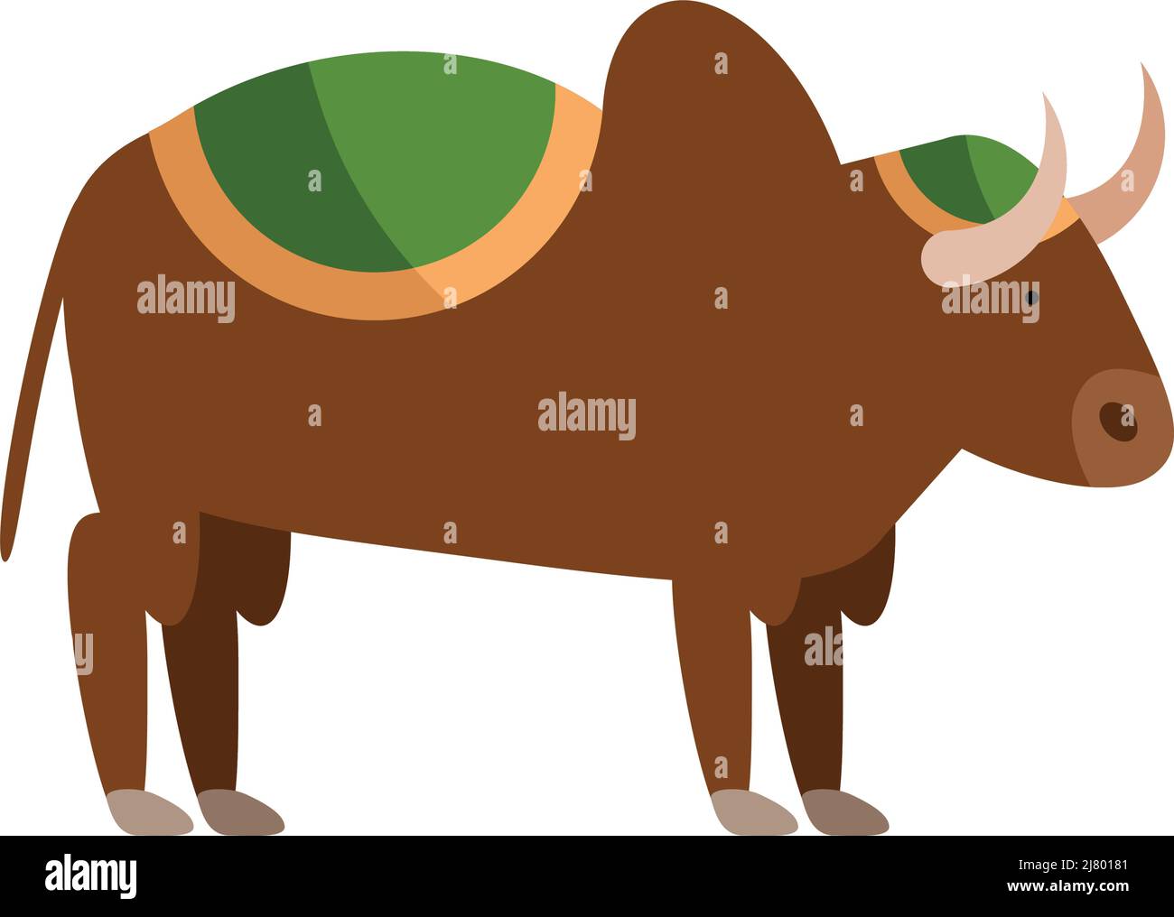 indian ox animal transport icon Stock Vector Image & Art - Alamy