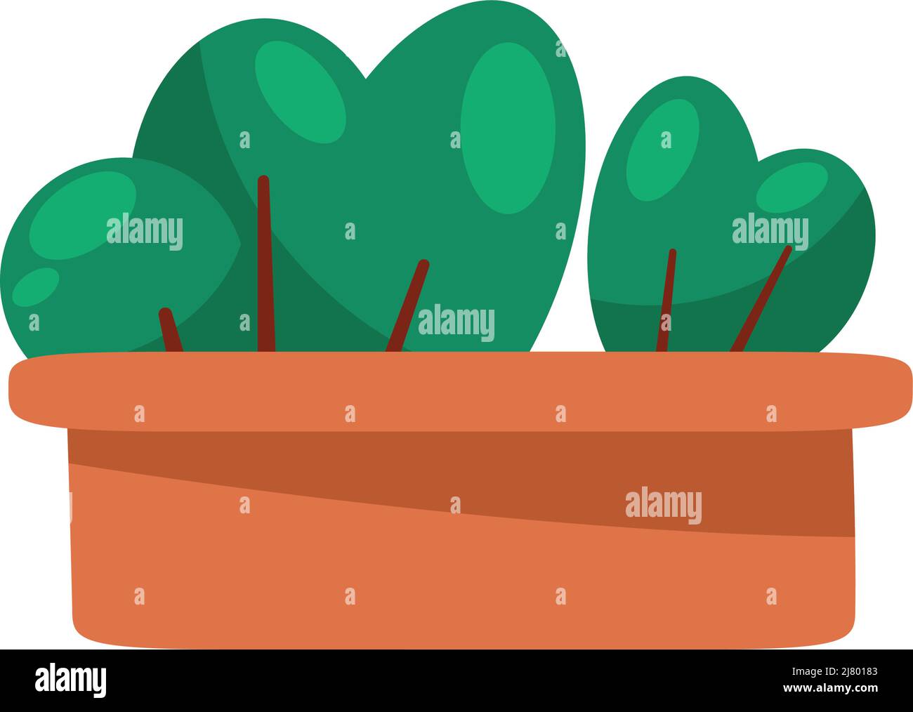 Square potted plant Stock Vector Images - Alamy