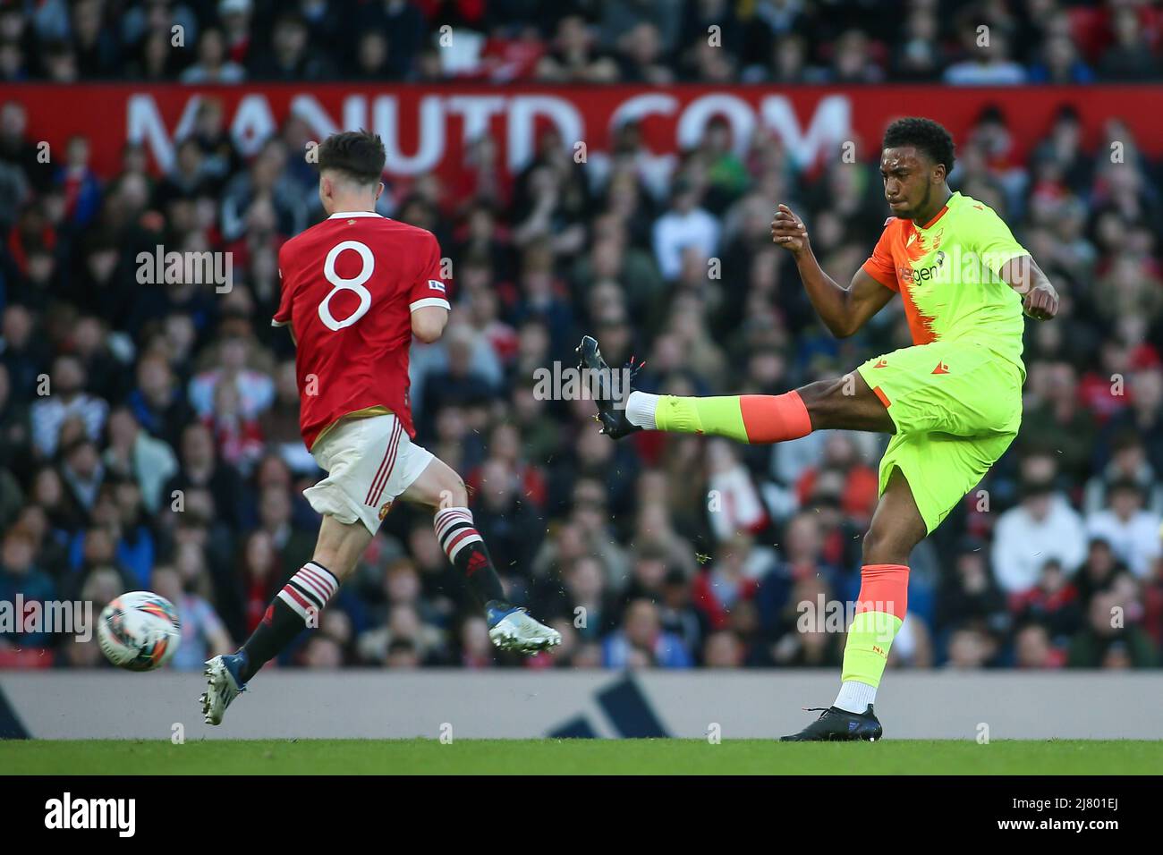 Nottingham forest attempts a shot on goal hi-res stock photography and ...