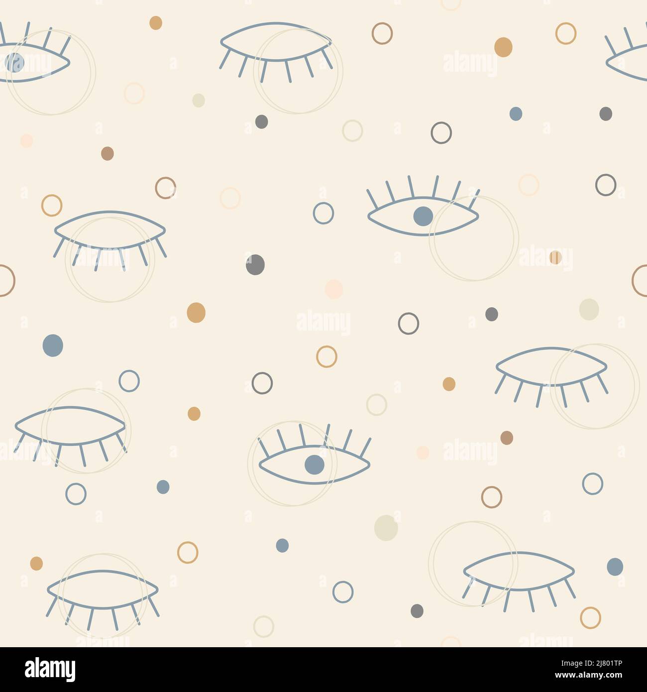 Vector hand drawn eye doodles seamless pattern Stock Vector Image & Art ...