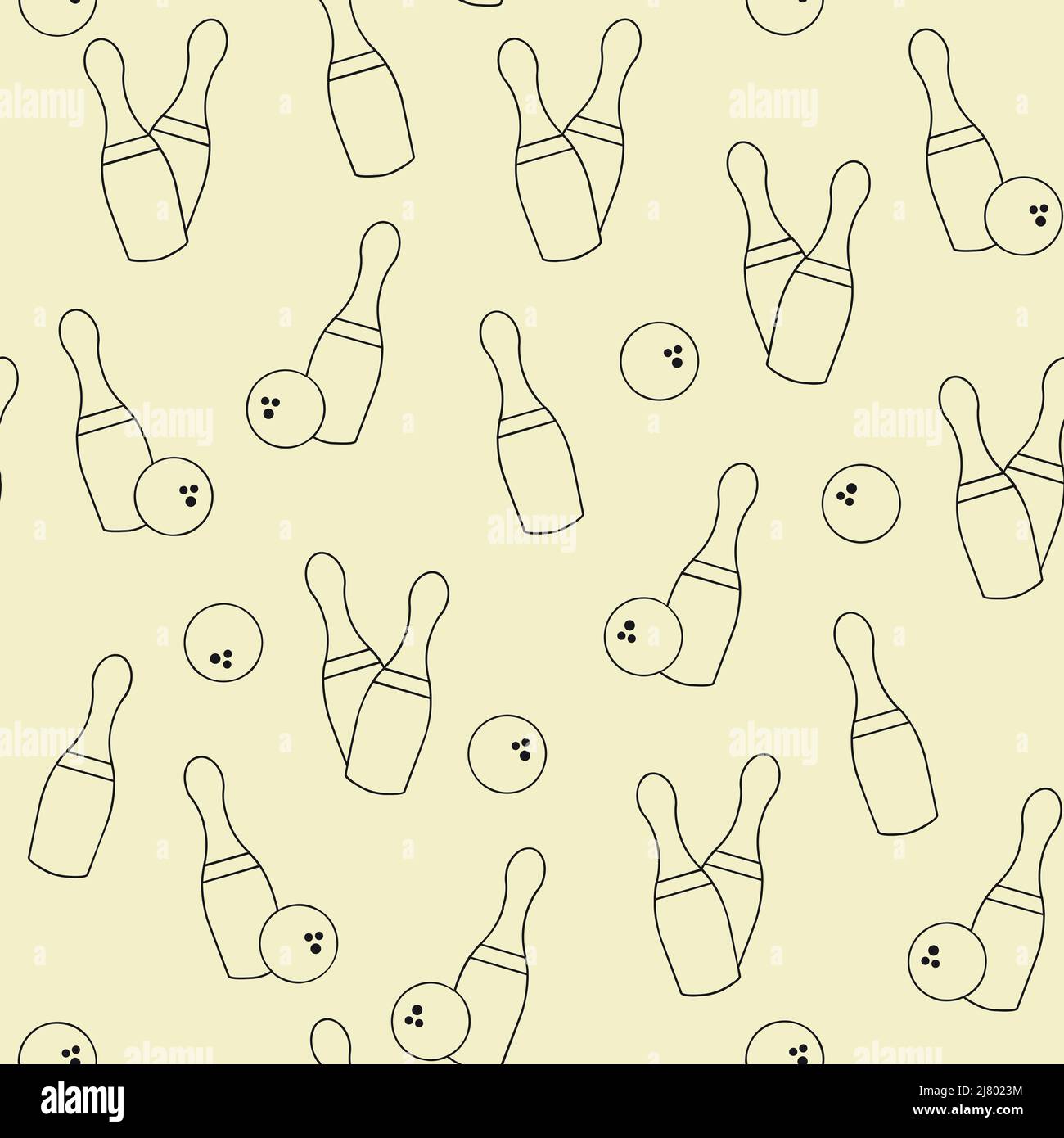 Seamless bowling vector pattern. Sport background Stock Vector Image ...