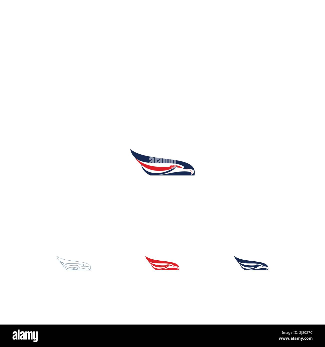 Abstract Eagle logo design template Stock Vector Image & Art - Alamy