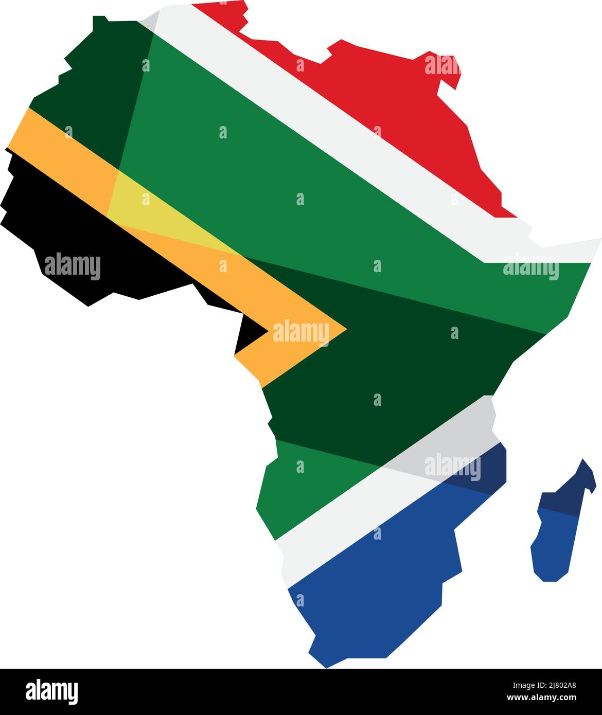 african map with flag icon Stock Vector Image & Art - Alamy