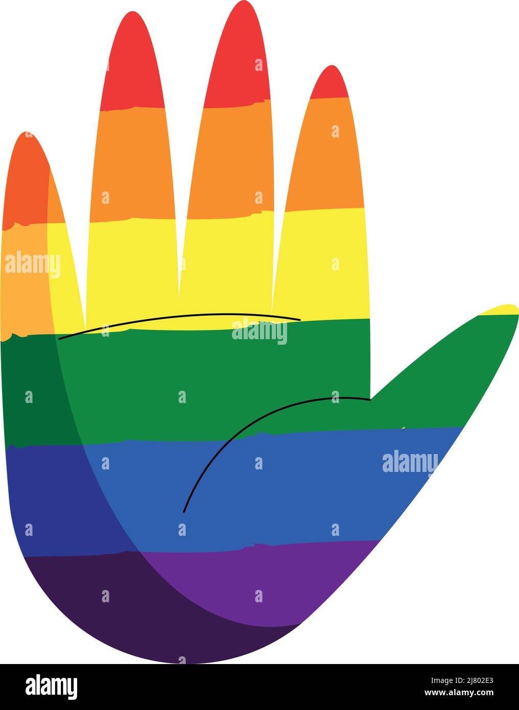 lgbtq flag in hand icon Stock Vector Image & Art - Alamy