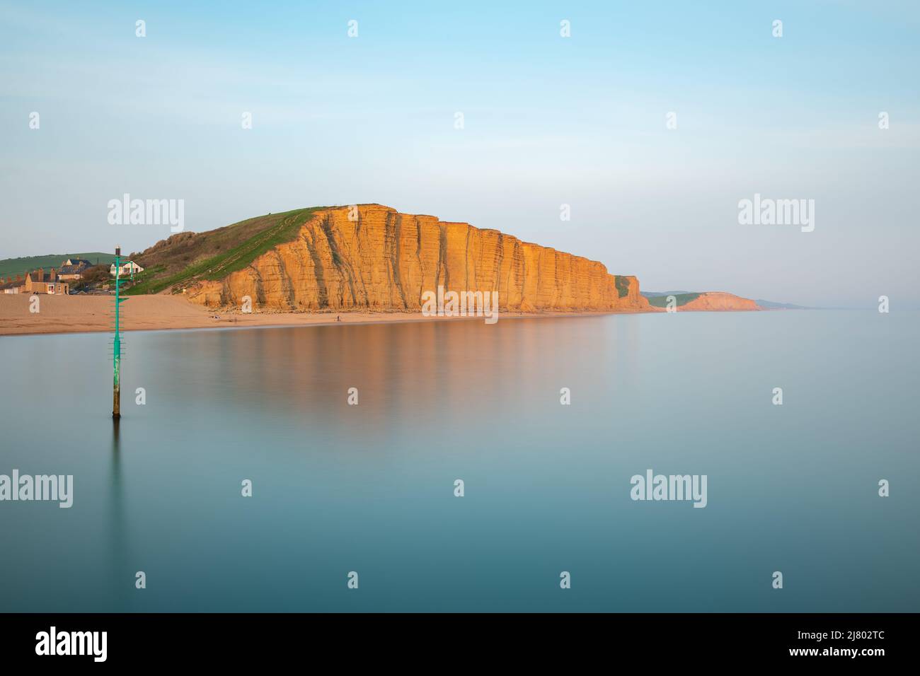 Landscape photo of the East Cliff at West Bay on the Jurassic Coast in ...
