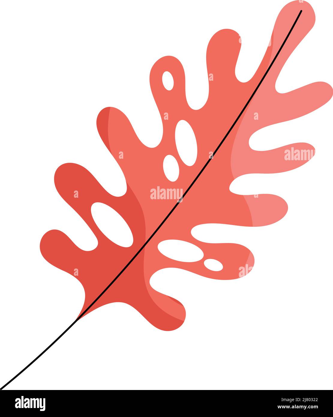 red autumn leaf plant icon Stock Vector Image & Art - Alamy