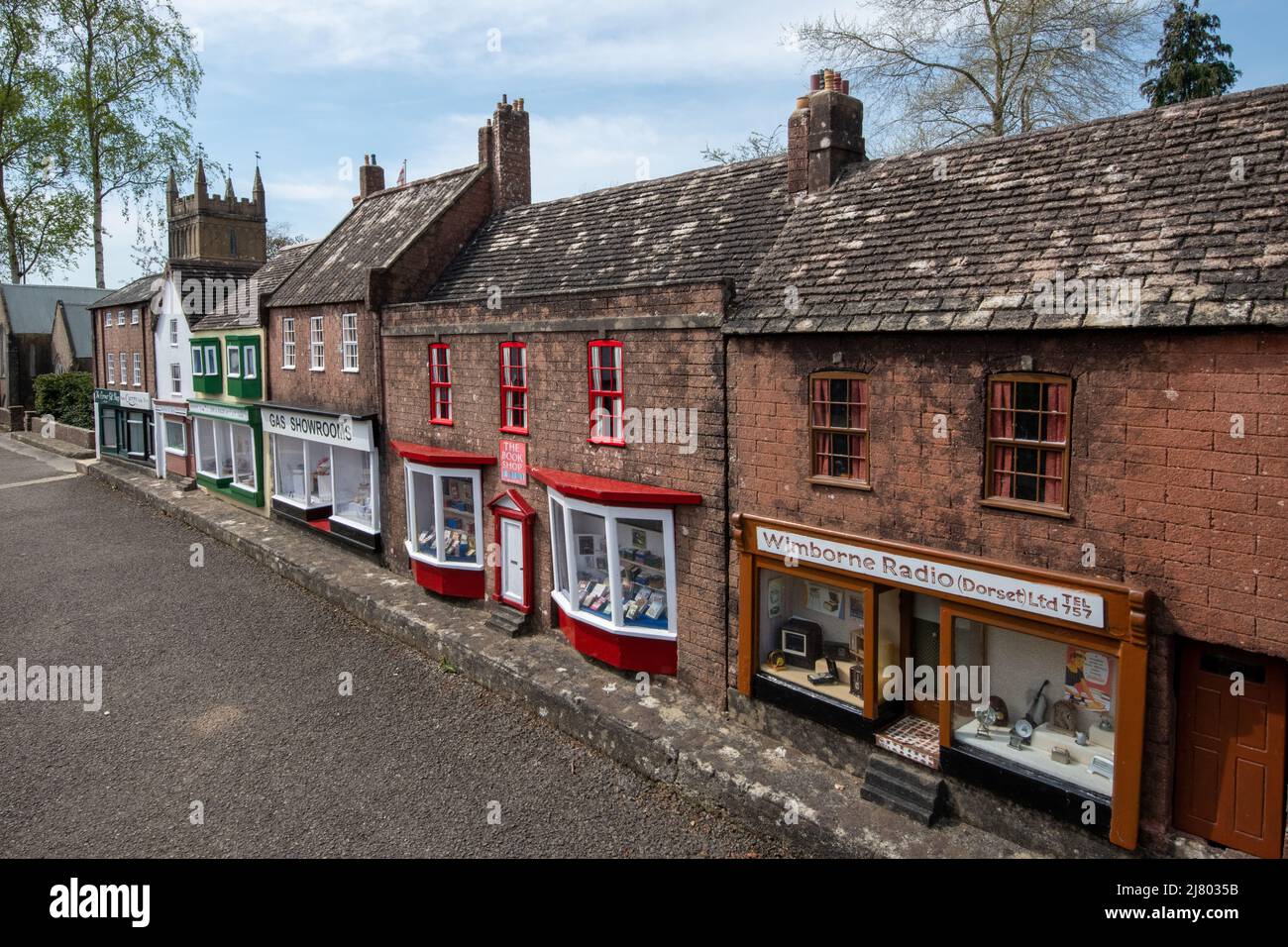 Wimborne.Dorset.United Kingdom.April 20tth 2022.View of a street in ...