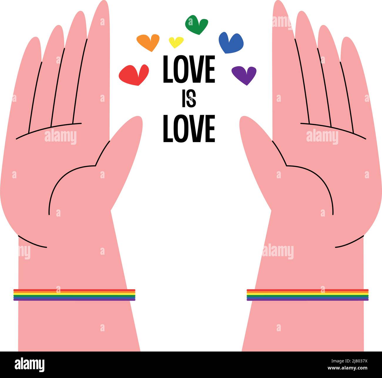 hands with lgbtq wristbands icon Stock Vector Image & Art - Alamy