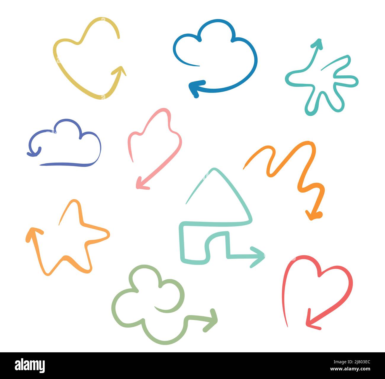 Set different heart shapes hi-res stock photography and images - Alamy