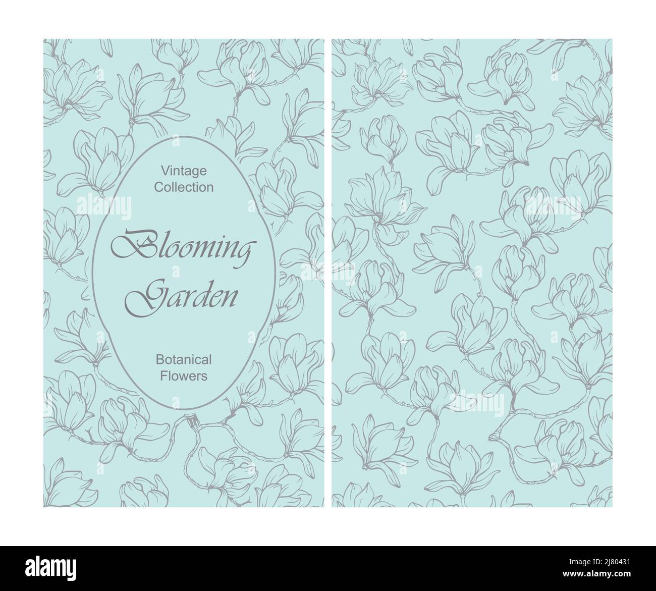 Cover design for your materials. Spring magnolia flowers Stock Vector ...