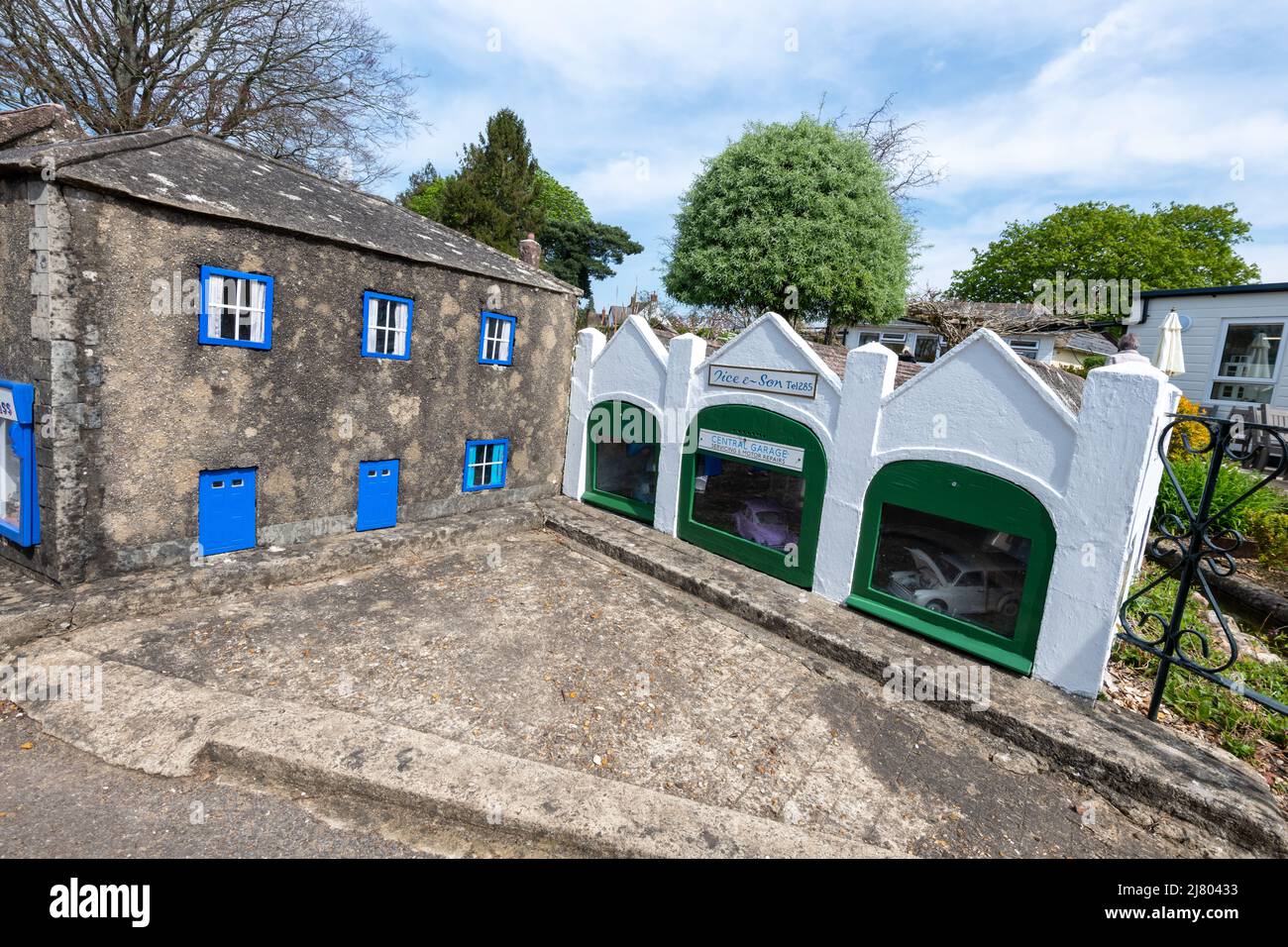 Wimborne.Dorset.United Kingdom.April 20tth 2022.View of a street in ...
