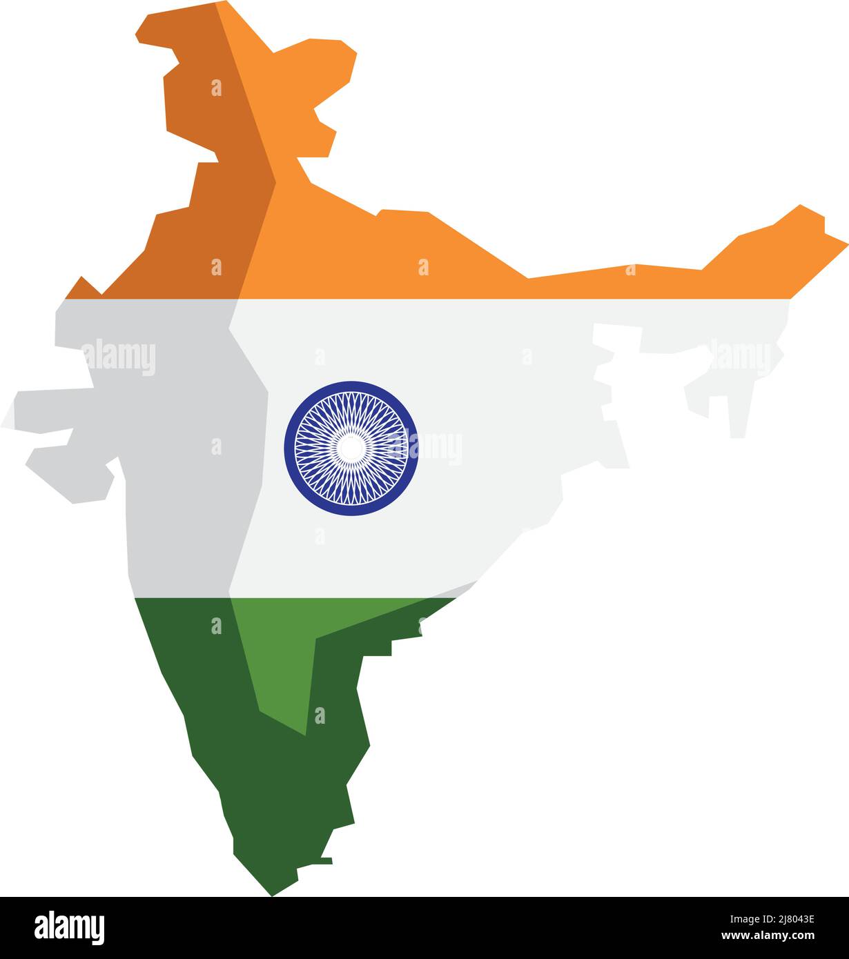 indian flag in map icon Stock Vector Image & Art - Alamy