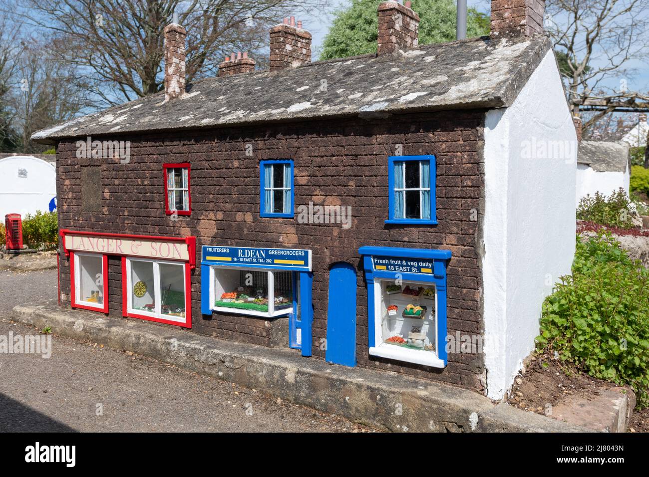 Wimborne.Dorset.United Kingdom.April 20tth 2022.View of a street in ...