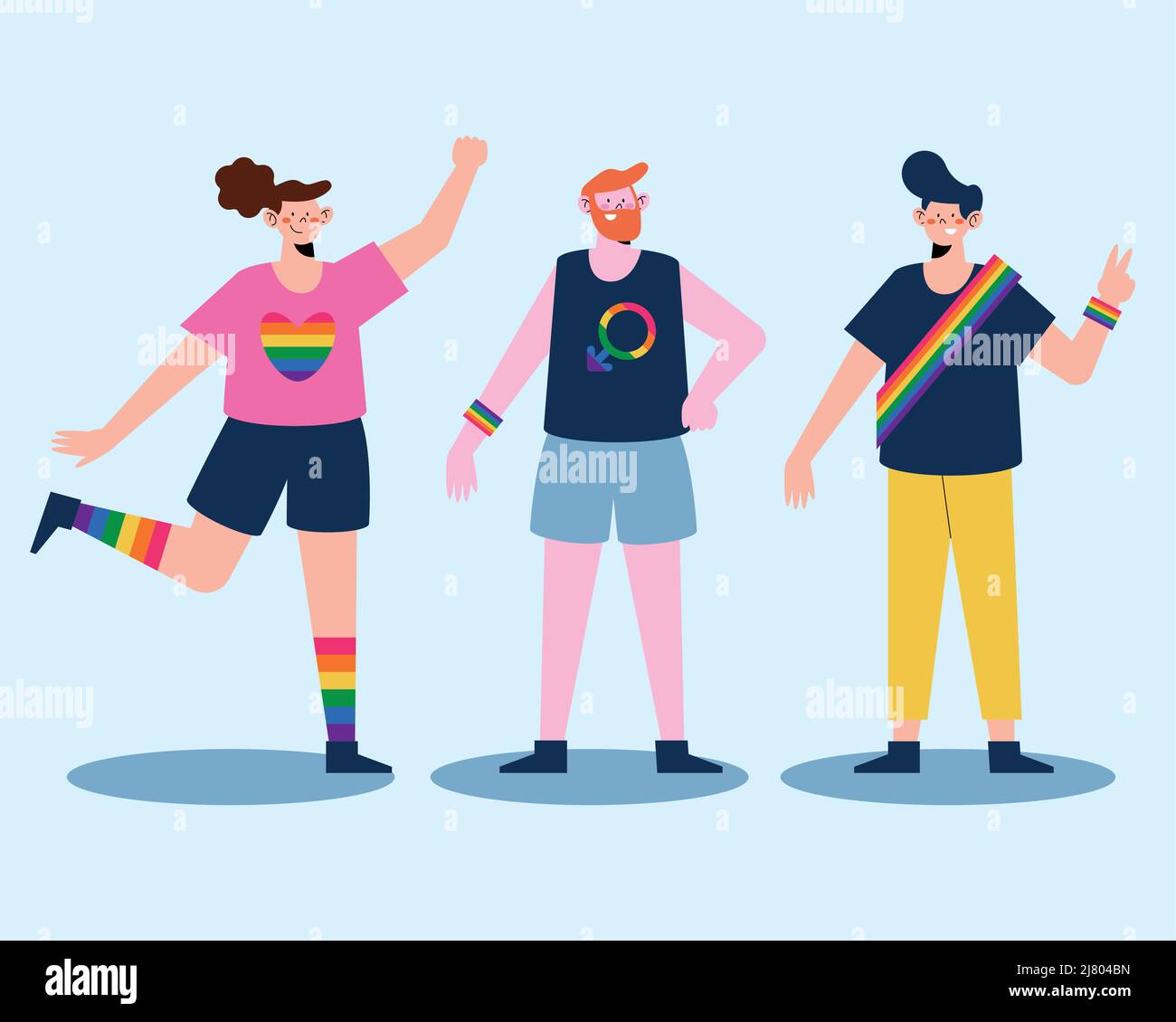 three lgbtq persons group characters Stock Vector Image & Art - Alamy