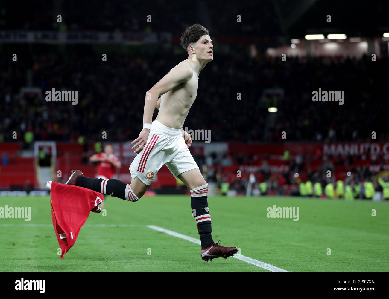 Manchester United's Alejandro Garnacho celebrates after scoring their ...