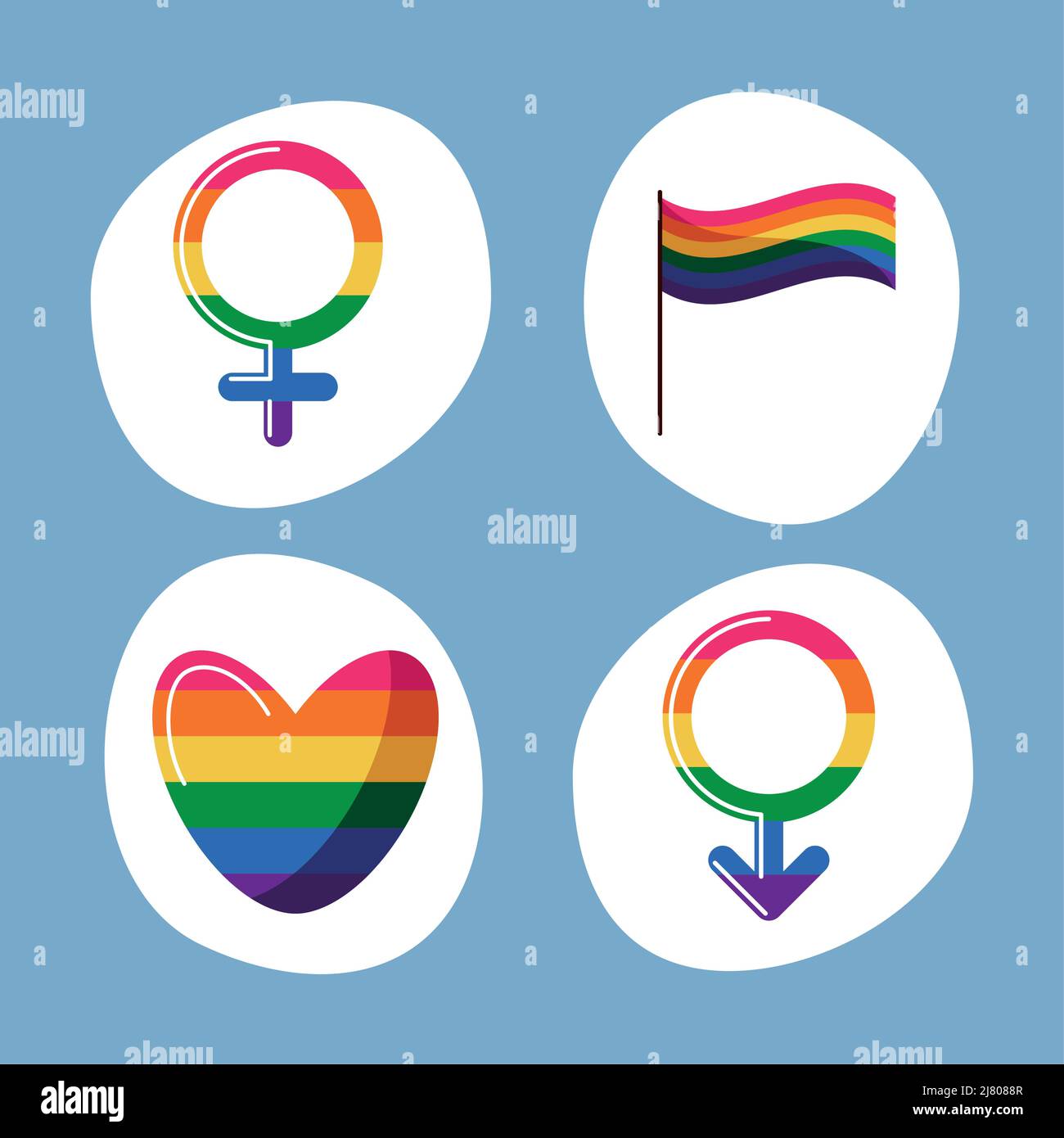 four lgbtq community set icons Stock Vector Image & Art - Alamy