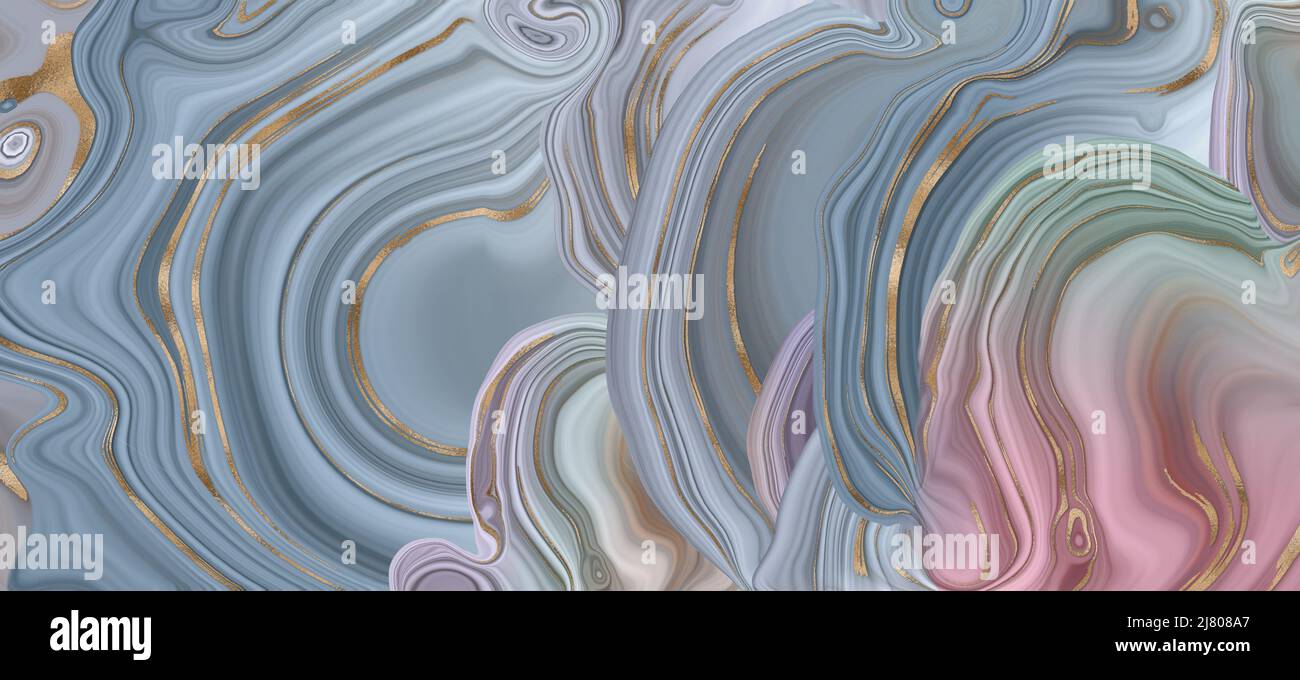 Abstract Marble Swirls Background - Fluid marbling effect with subtle ...