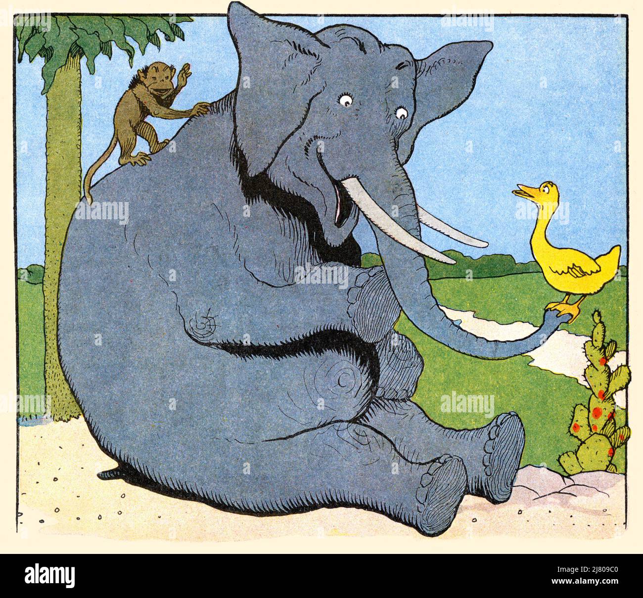 Gedeon Meets an Elephant Stock Photo - Alamy