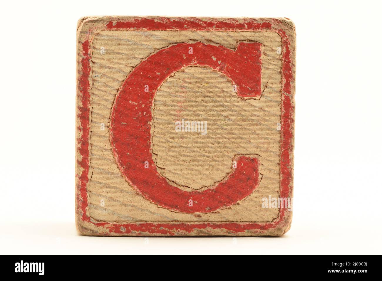 Children's Color Vintage Toy Block C Stock Photo - Alamy