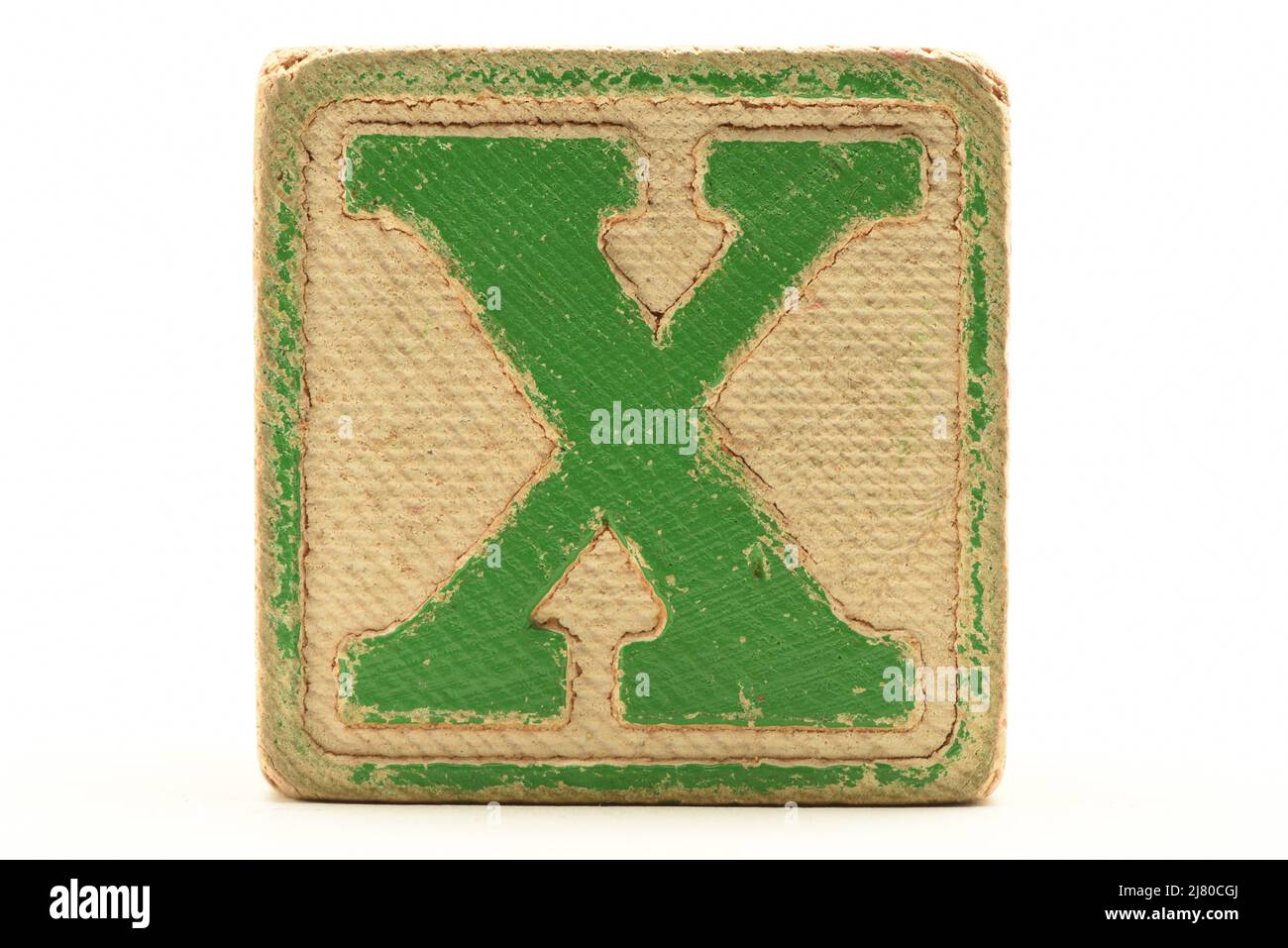 Children's Color Vintage Toy Block X Stock Photo - Alamy