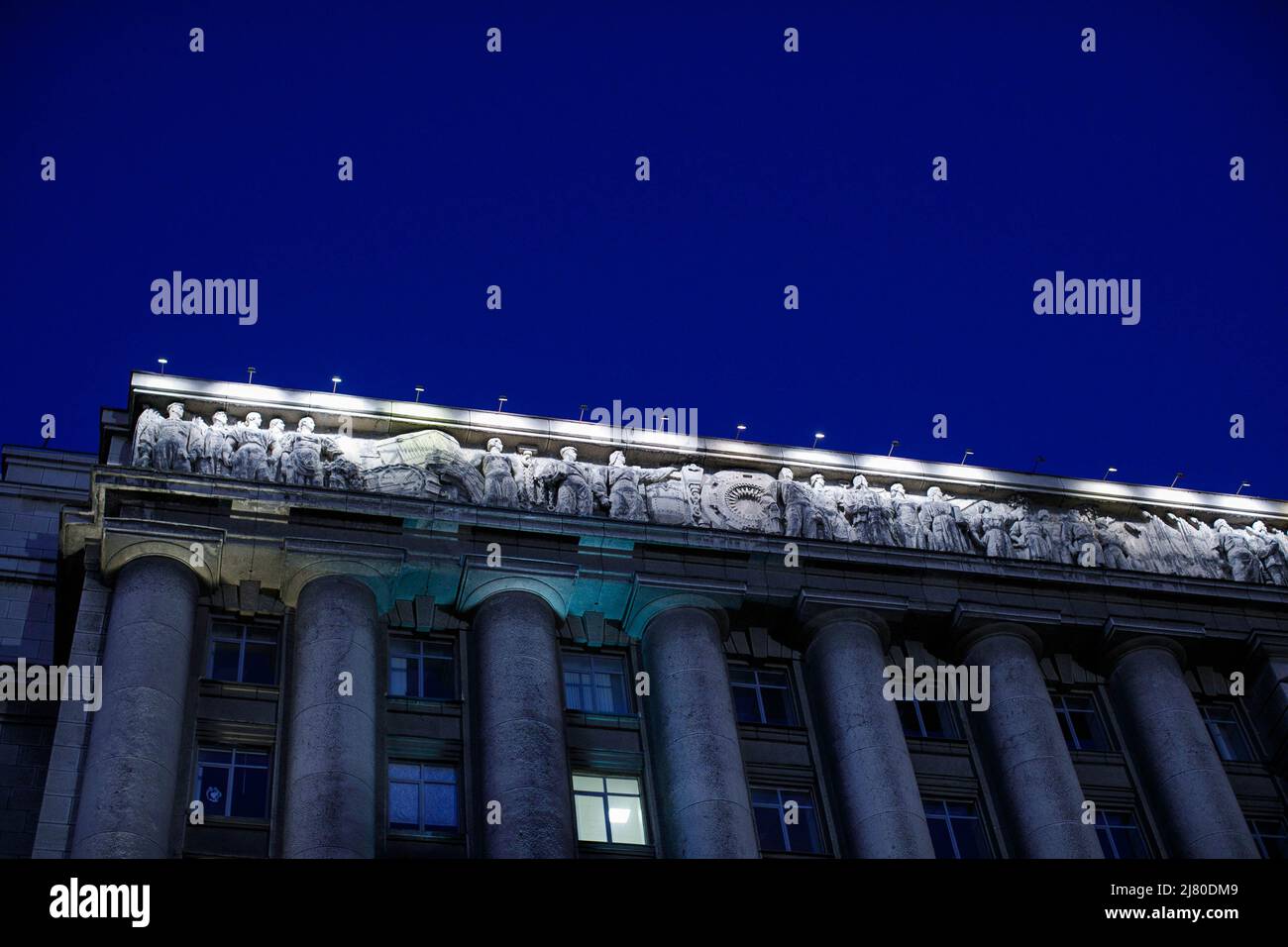 lighted night windows of houses in the city Stock Photo - Alamy