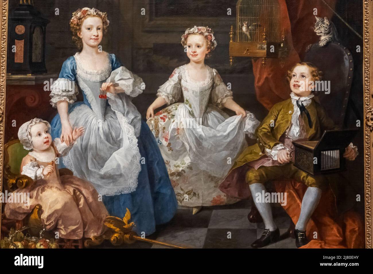 Painting titled "The Graham Children" by William Hogarth dated 1742 ...