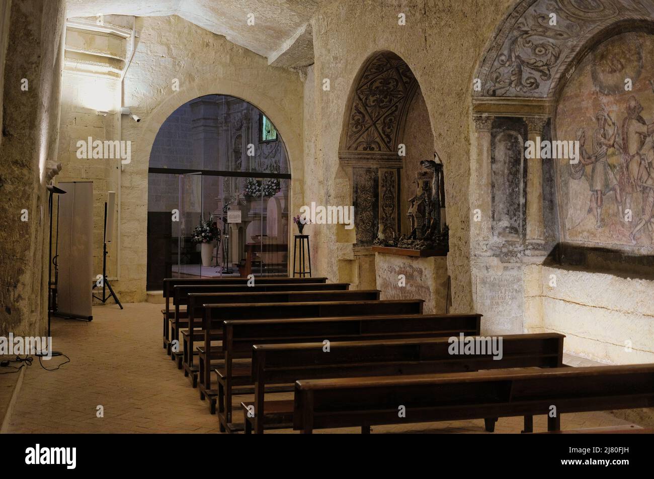 The ancient Rock Church incorporated into the Sanctuary of Santa Maria ...