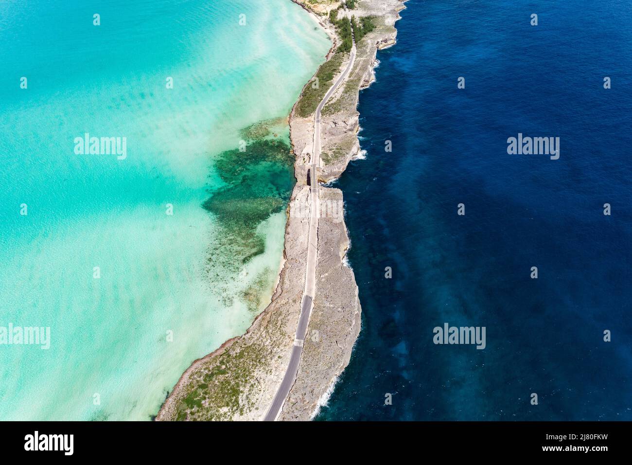 Aerial view of Glass Window Bridge, North Eleuthera, Bahamas Stock ... Aerial view of Glass Window Bridge, North Eleuthera, Bahamas Stock ...