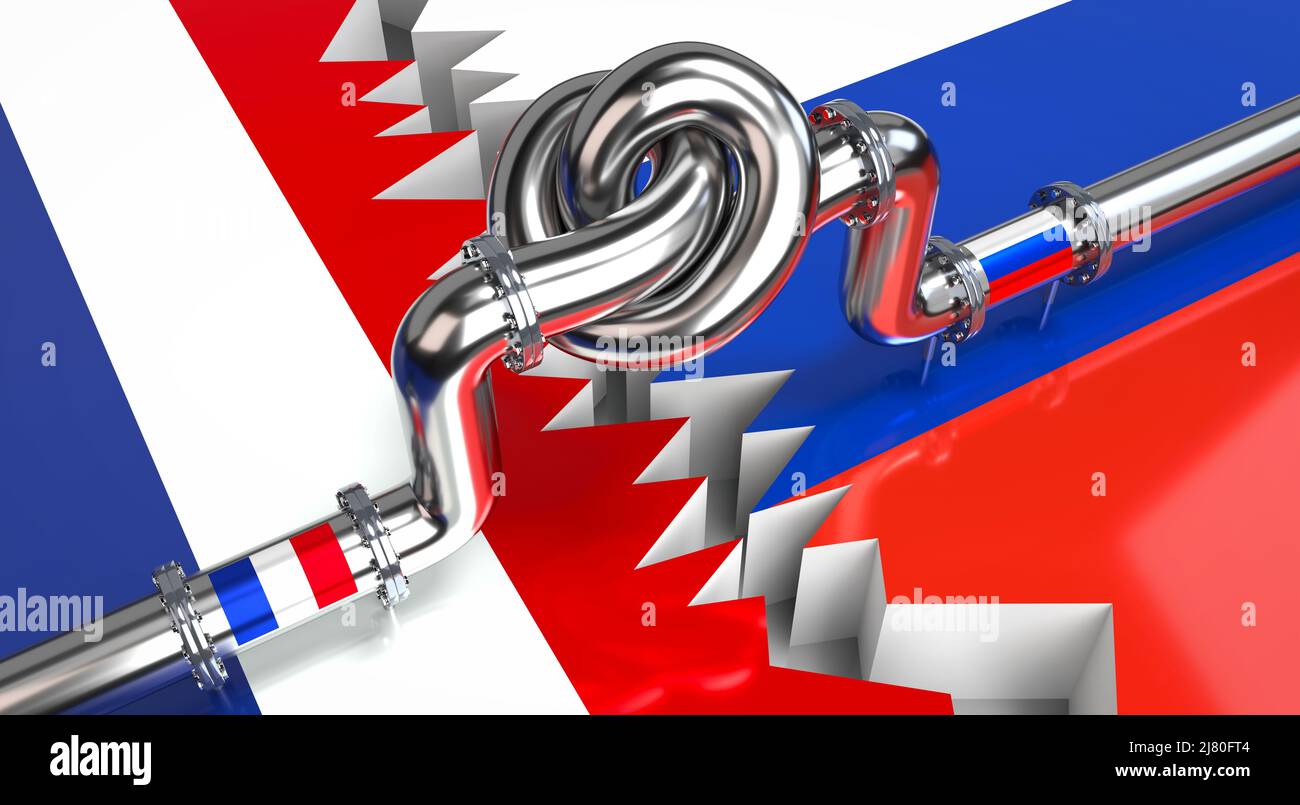 Pipeline with flags france hi-res stock photography and images - Alamy