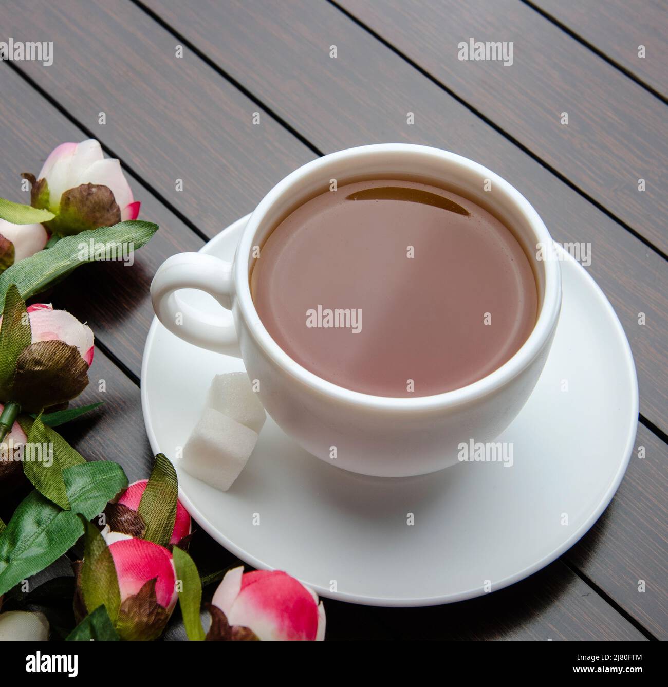 The cup of tea in catering concept Stock Photo - Alamy