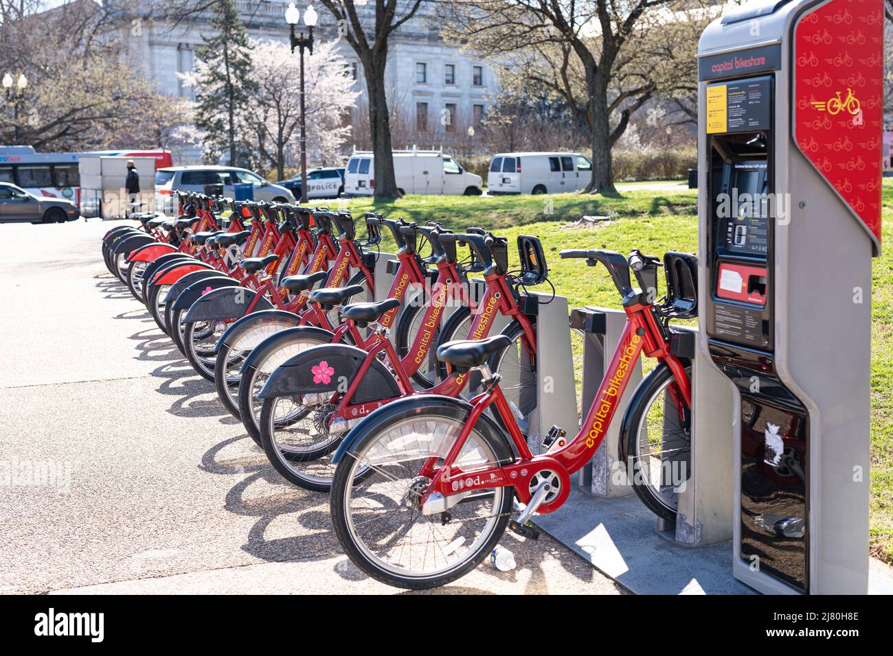 Capital Bikeshare Dock In Washington DC Stock Photo - Alamy