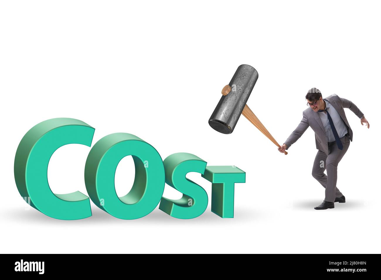 Cost optimisation concept with the falling costs Stock Photo - Alamy