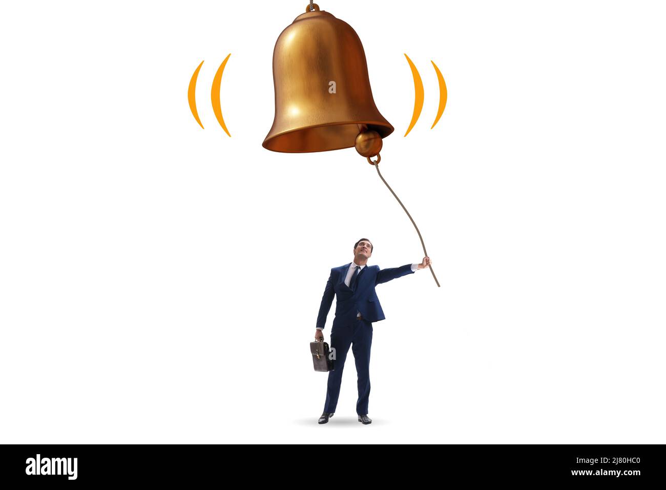 Man ringing doorbell Cut Out Stock Images & Pictures - Alamy