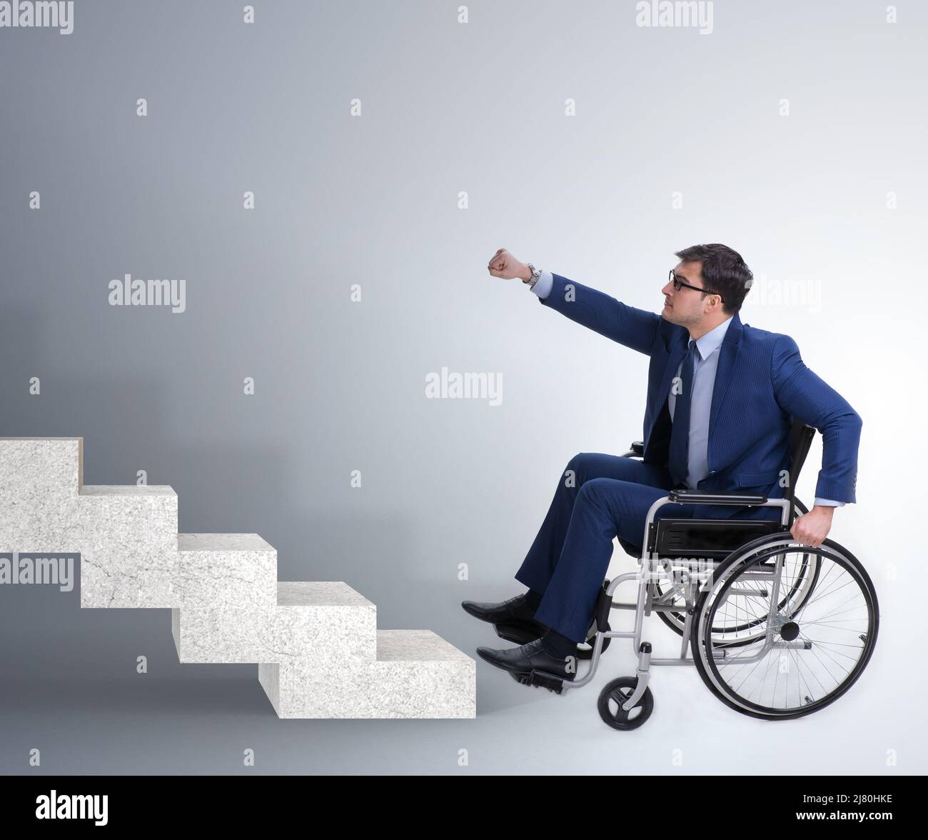 The accessibility concepth with wheelchair for disabled Stock Photo - Alamy