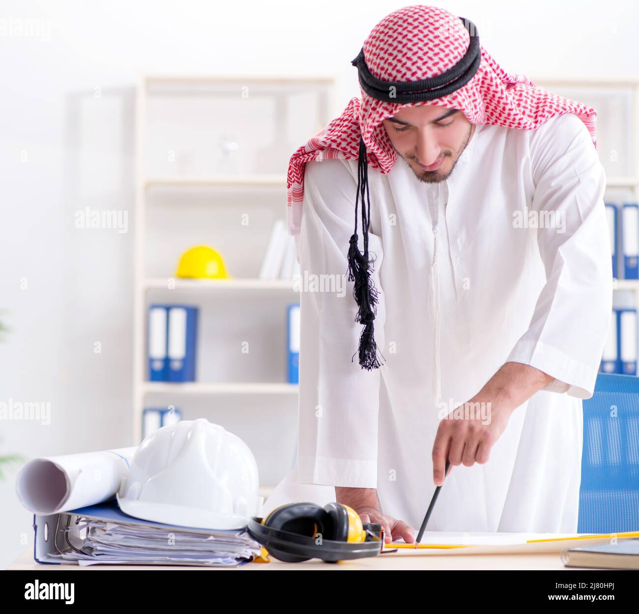 The arab engineer working on new project Stock Photo - Alamy