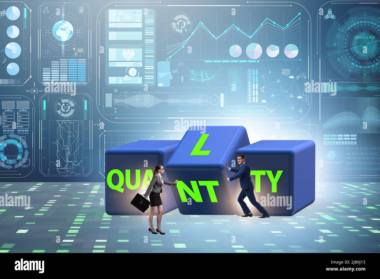 Dilemma of the quantity versus quality Stock Photo - Alamy