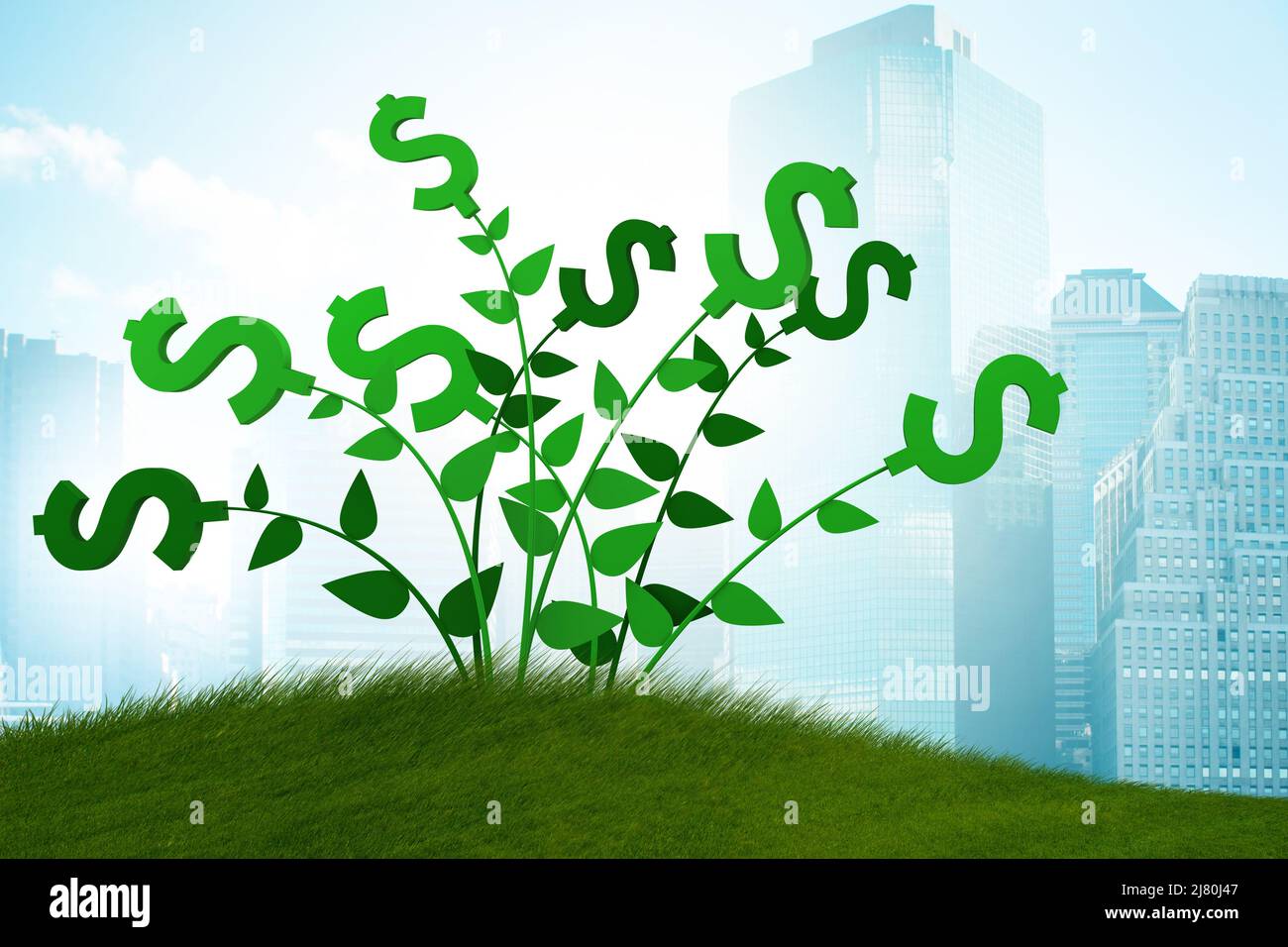 Money tree in the business concept - 3d rendering Stock Photo - Alamy