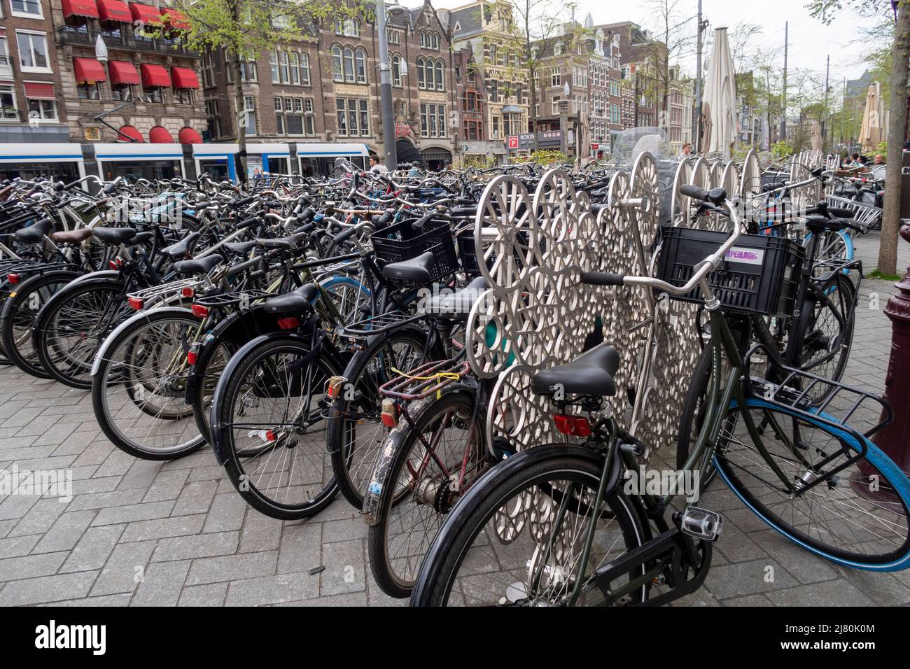 Overcrowded bicycle parking hi-res stock photography and images - Alamy
