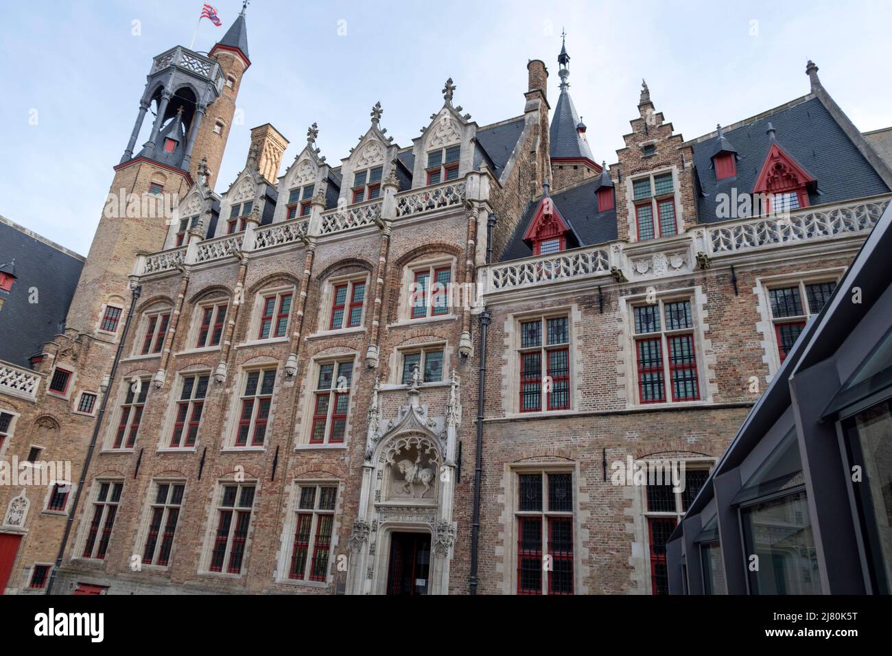 Gruuthuse Museum in Bruges, Belgium on a sunny day with clear views of ...