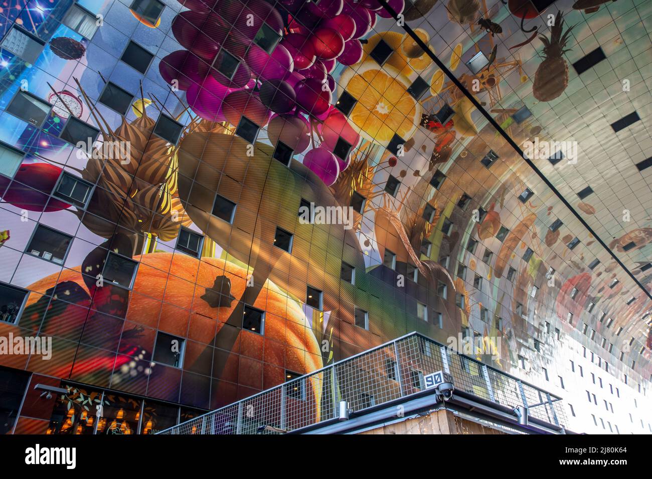 Interior of the Rotterdam Market Hall. Designed by MVRDV Stock Photo ...