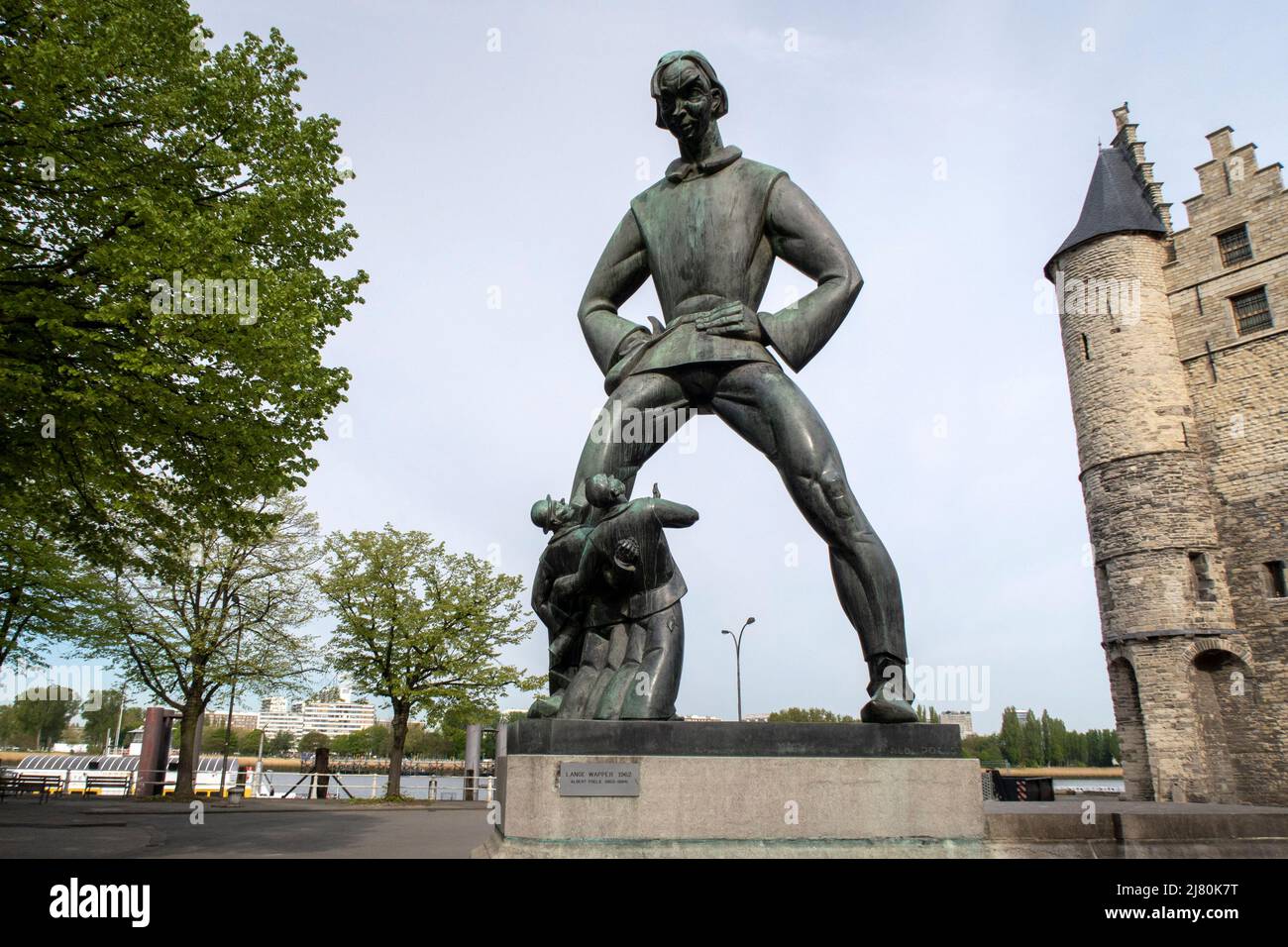 Lange Wapper Statue in Antwerp, Belgium, Europe Stock Photo - Alamy
