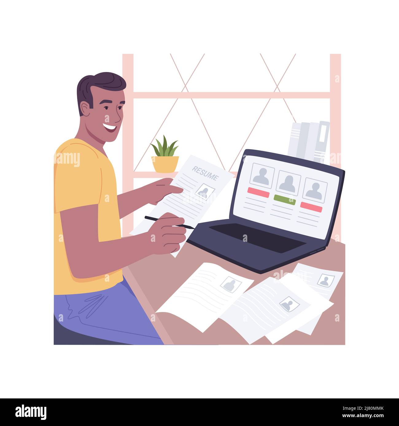 Select candidates isolated cartoon vector illustrations Stock Vector ...