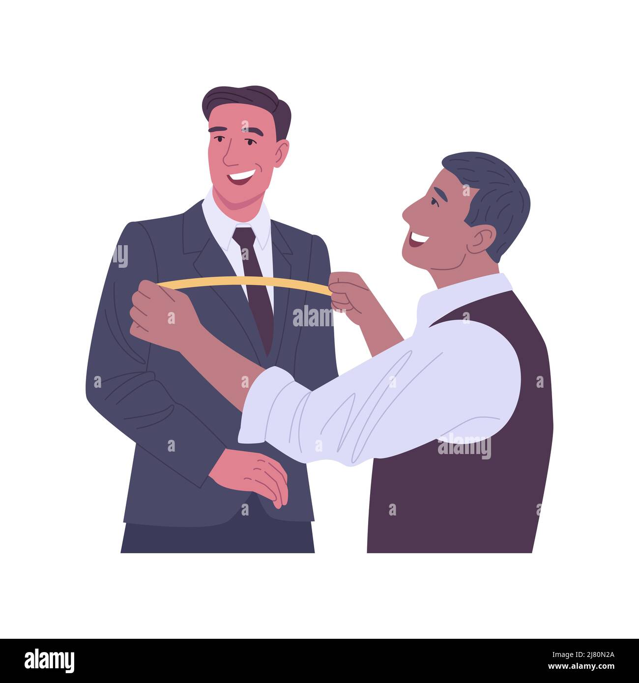 Tailor-made clothing isolated cartoon vector illustrations Stock Vector ...