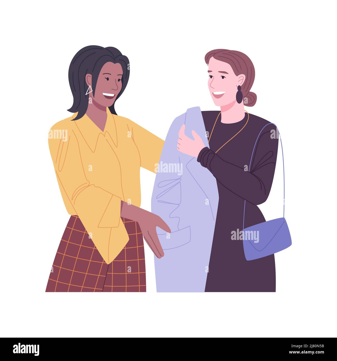 Personalized service in retail isolated cartoon vector illustrations ...