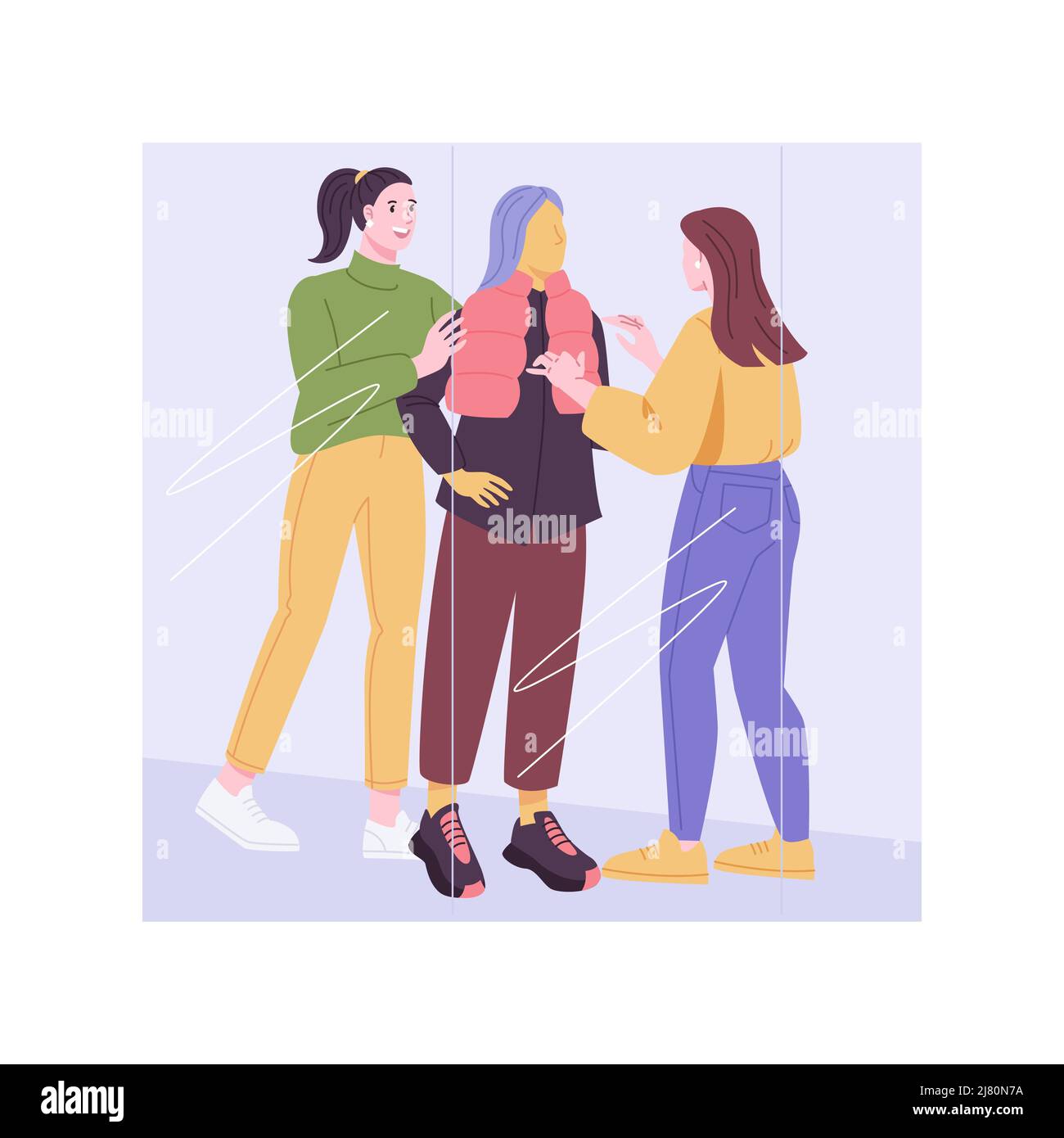 Shop window design isolated cartoon vector illustrations Stock Vector ...