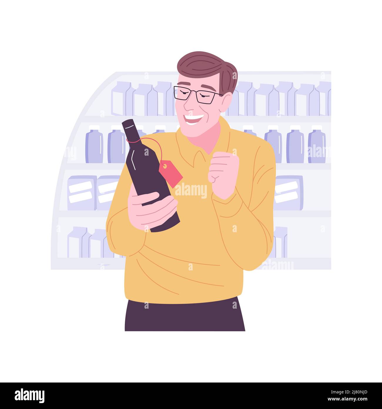 Happy with discount isolated cartoon vector illustrations Stock Vector ...
