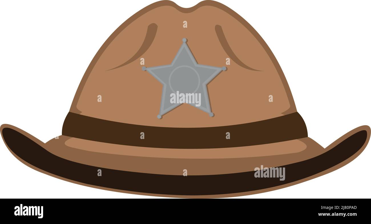Vector illustration of a sheriff hat Stock Vector Image & Art - Alamy